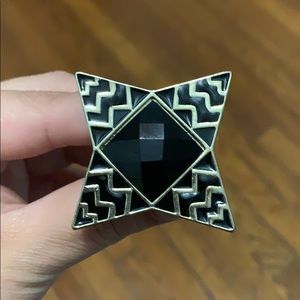 Jewelry | Black Gold Pointy Ring | Poshmark